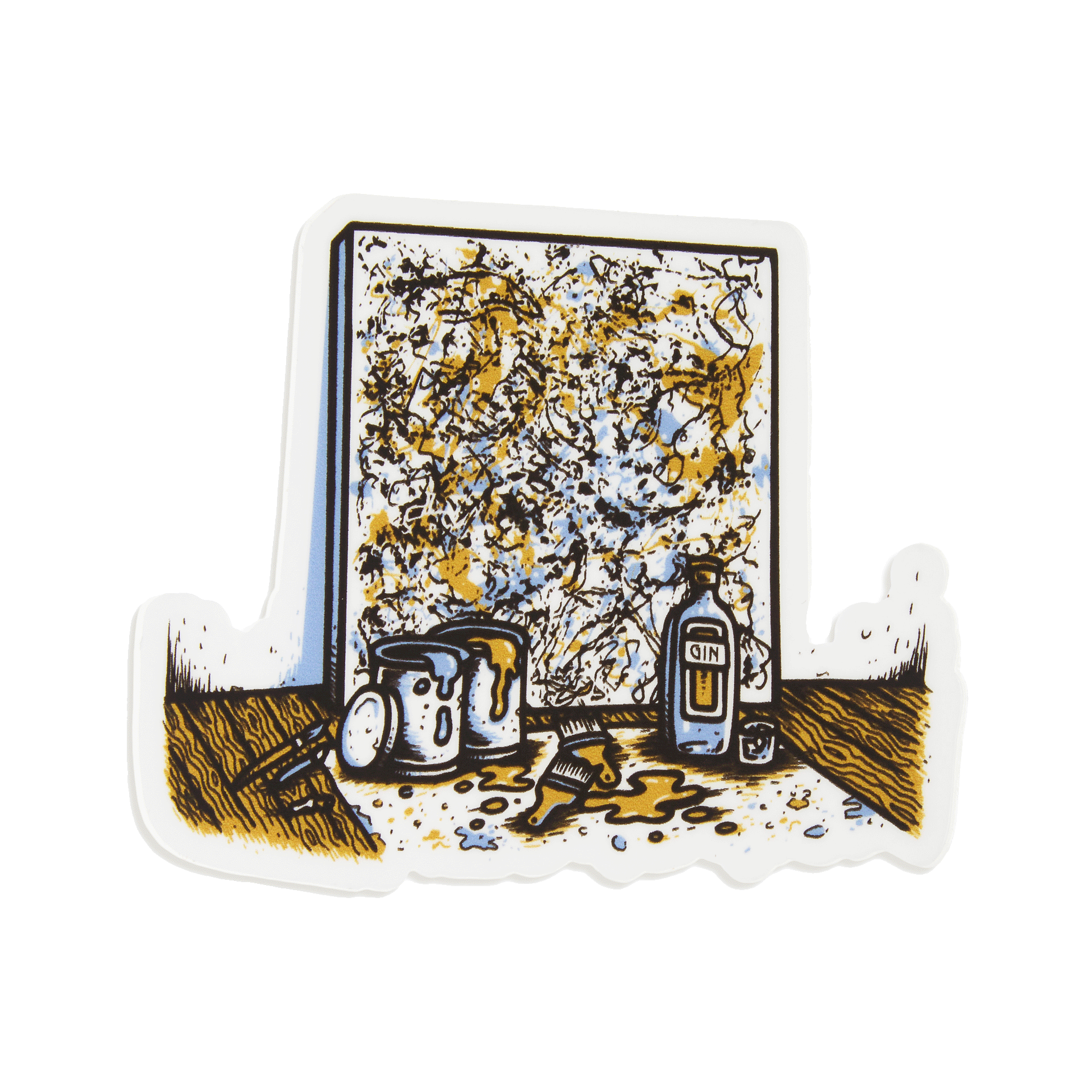 Jackson Pollack Art Sticker