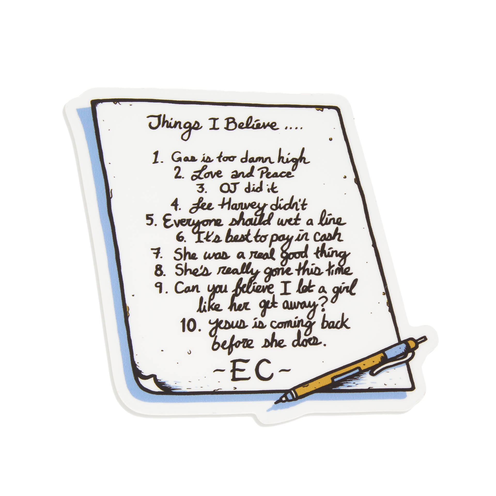 Things I Believe Sticker